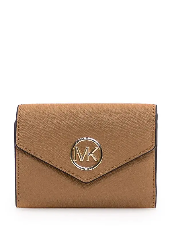 Michael Kors Leather Wallet In Beige 48% Off Editorialist