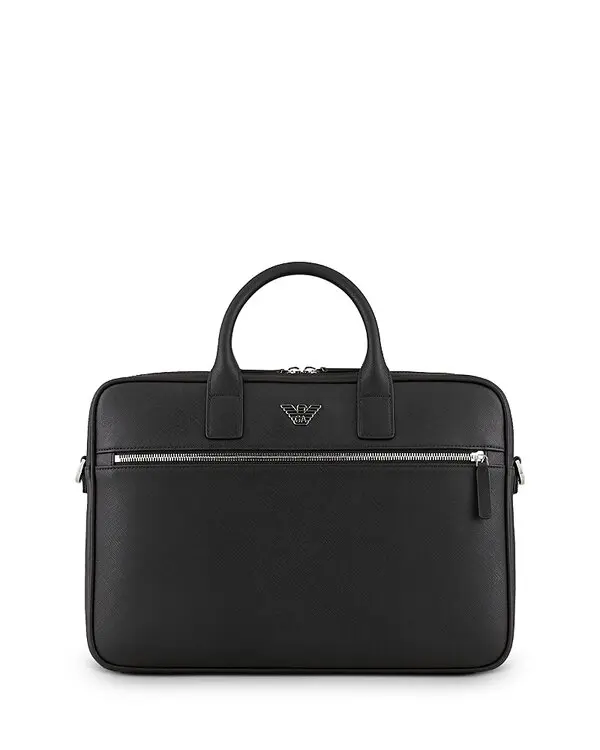 Emporio Armani Eagle Plated Briefcase - Black