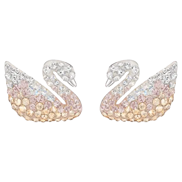 SWAROVSKI Swan Stud Earrings - Beige