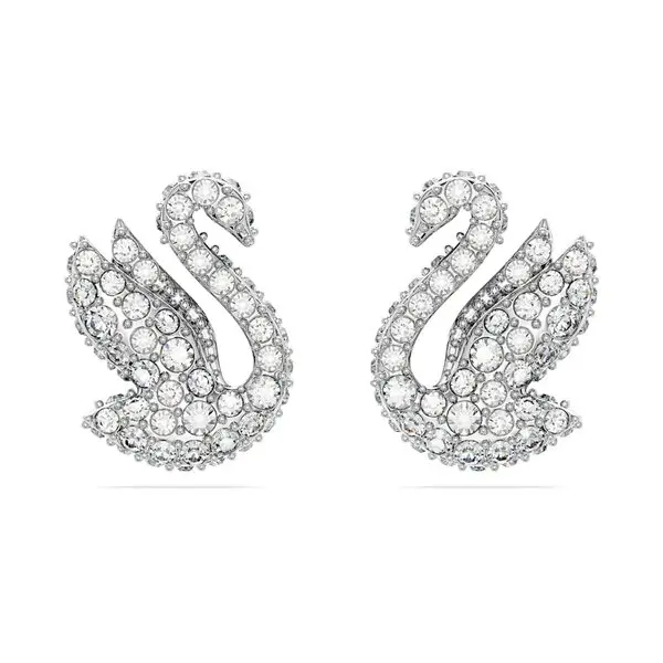 SWAROVSKI Swan Stud Earrings - White