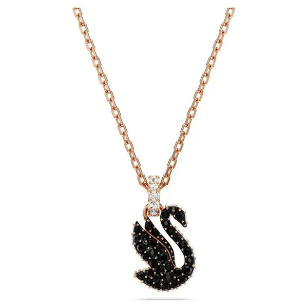 SWAROVSKI Swan Pendant - Black