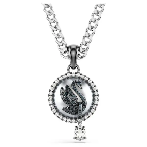 SWAROVSKI Swan Pendant - Gray