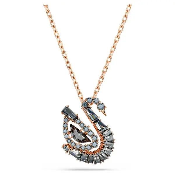 SWAROVSKI Swan Pendant Necklace - Gray
