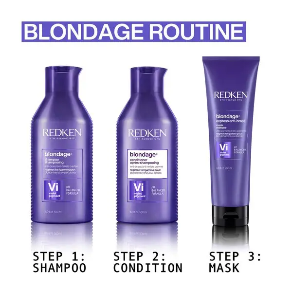 REDKEN Blondage Duo: Purple Toning Shampoo & Conditioner