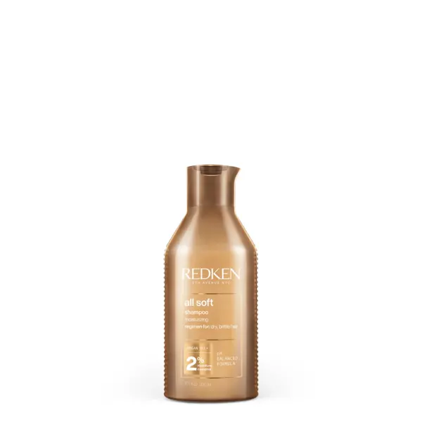 REDKEN All Soft Argan Oil Shampoo For Dry Damaged Hair - One-color