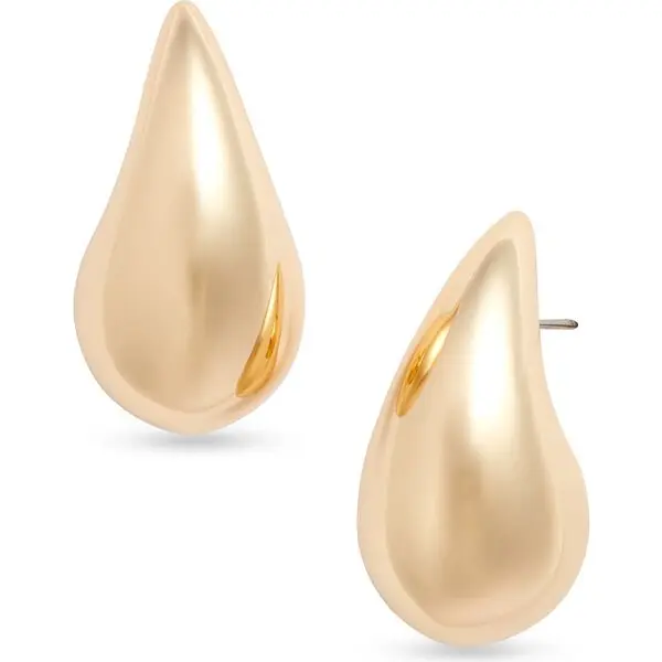 OPEN EDIT Teardrop Stud Earrings - Gold