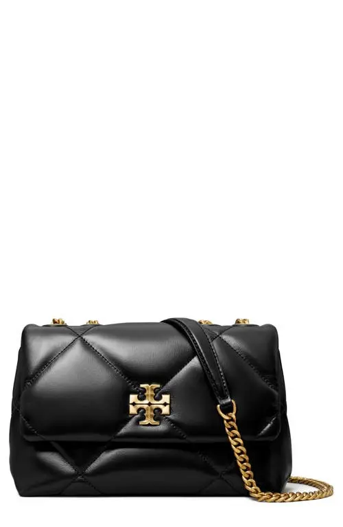 Tory Burch Kira Diamond Quilted Leather Shoulder Bag - Black