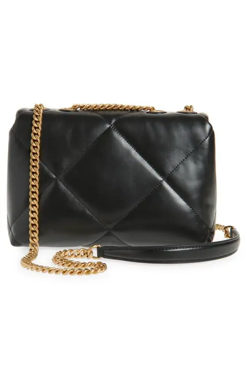Tory Burch Kira Diamond Quilted Leather Shoulder Bag - Black