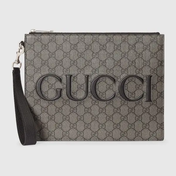 Gucci Pouch With Strap Gg Canvas