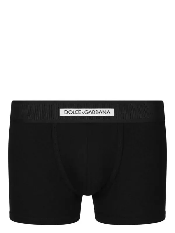 Dolce & Gabbana Logo-waistband Cotton Briefs - Black