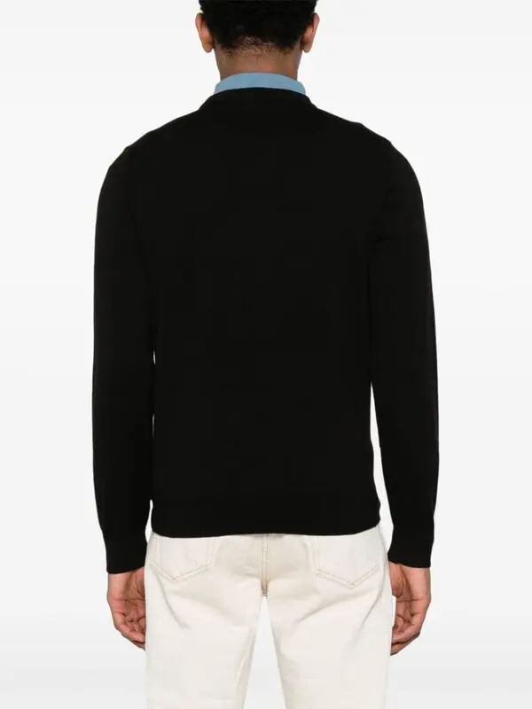 Paul Smith Zebra-motif Organic Cotton Jumper - Black