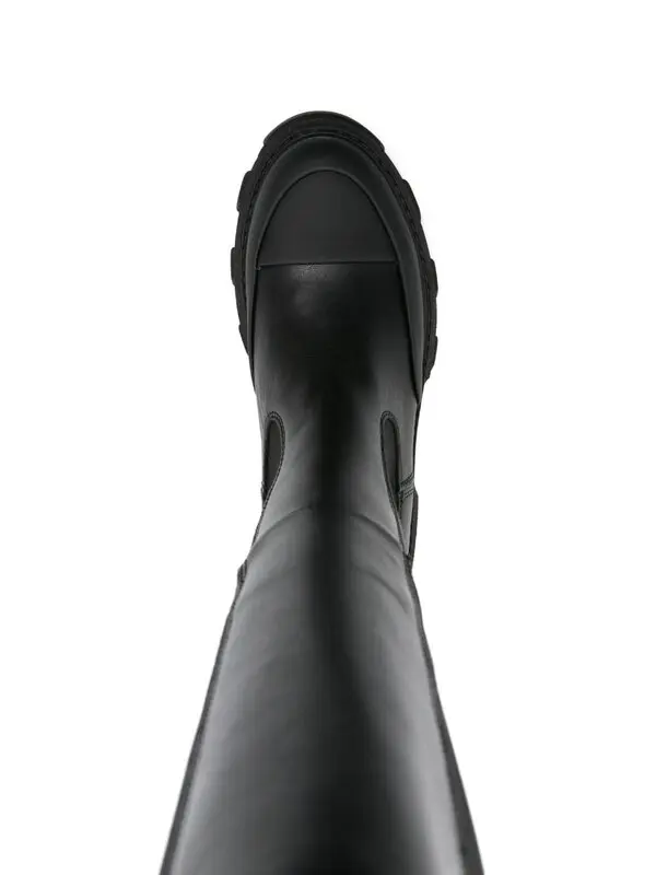 GANNI Knee-high Chelsea Boots - Black