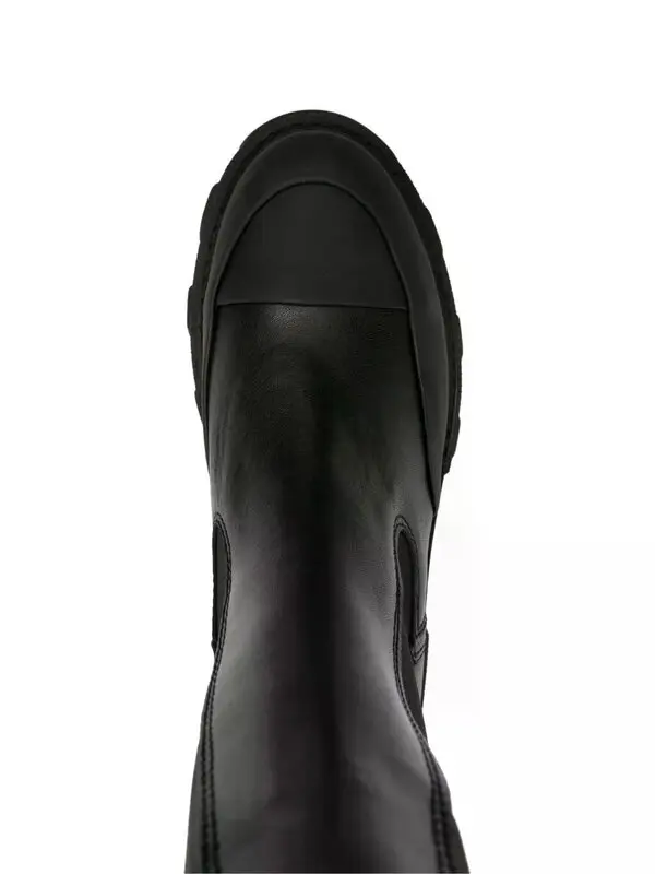 GANNI Cleated Faux-leather Chelsea Boots - Black