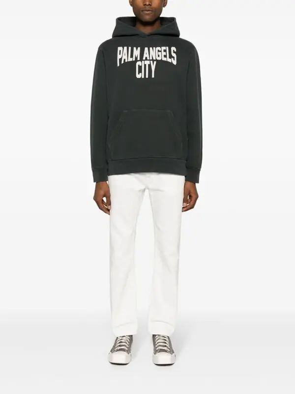 Palm Angels Logo-embossed Straight Jeans