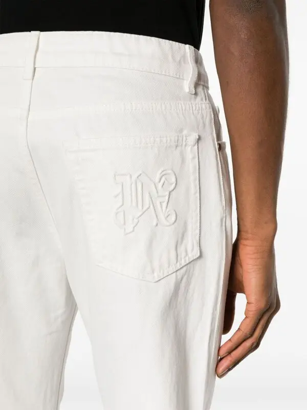 Palm Angels Logo-embossed Straight Jeans