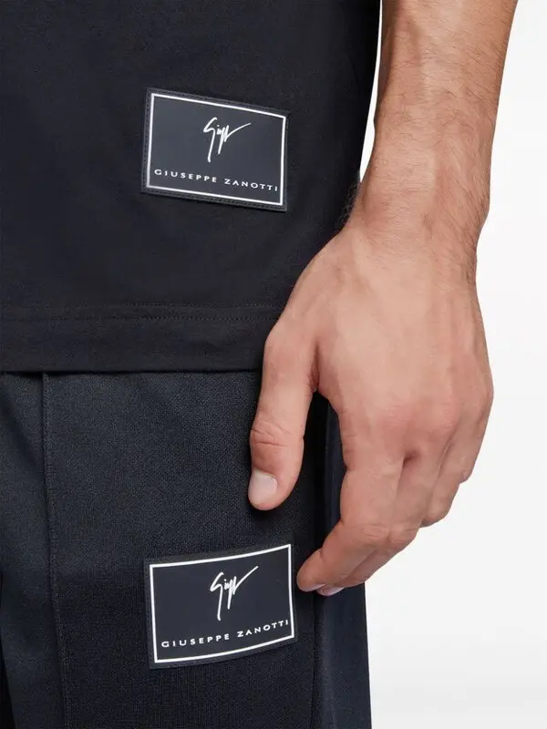 GIUSEPPE ZANOTTI Lr-43 Cotton Track Shorts - Black