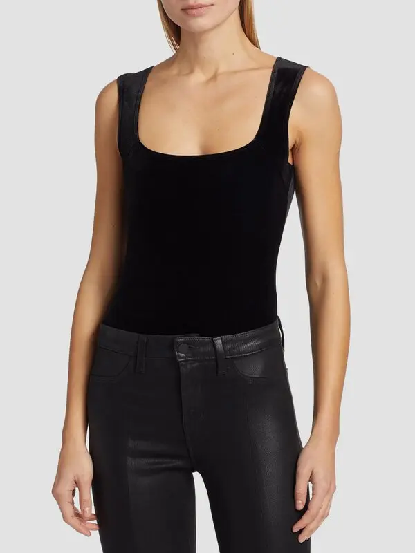 L'Agence Velvet Squareneck Bodysuit