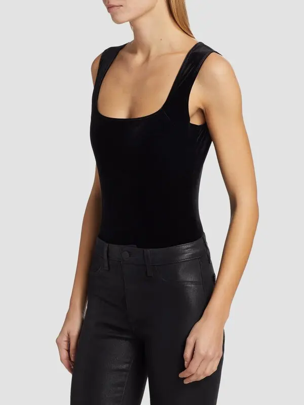L'Agence Velvet Squareneck Bodysuit