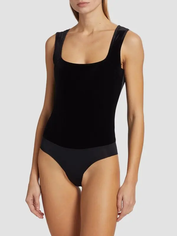 L'Agence Velvet Squareneck Bodysuit