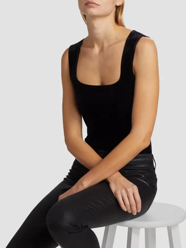 L'Agence Velvet Squareneck Bodysuit