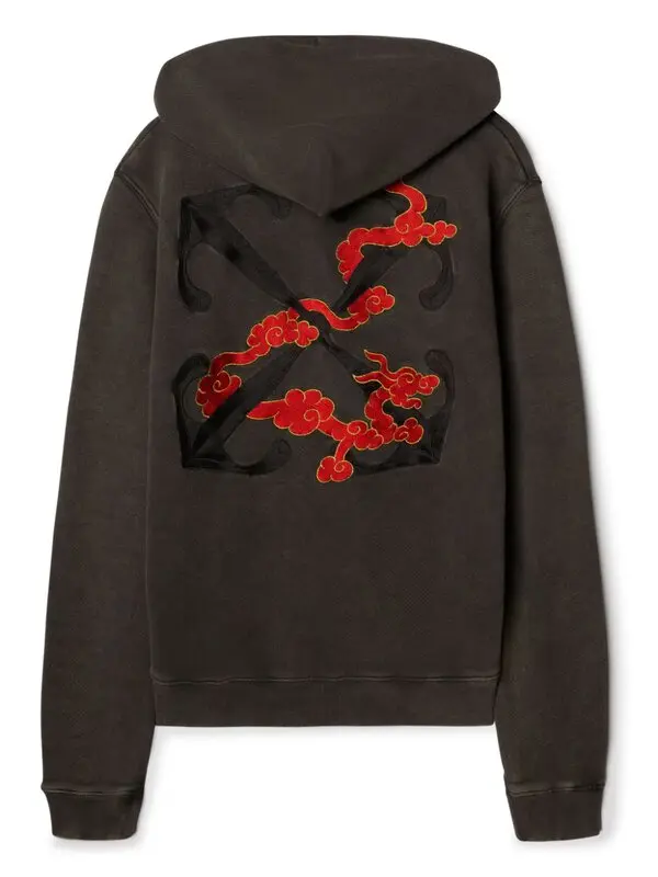 Off-White 2024 Lunar New Year Arrows Cotton Hoodie
