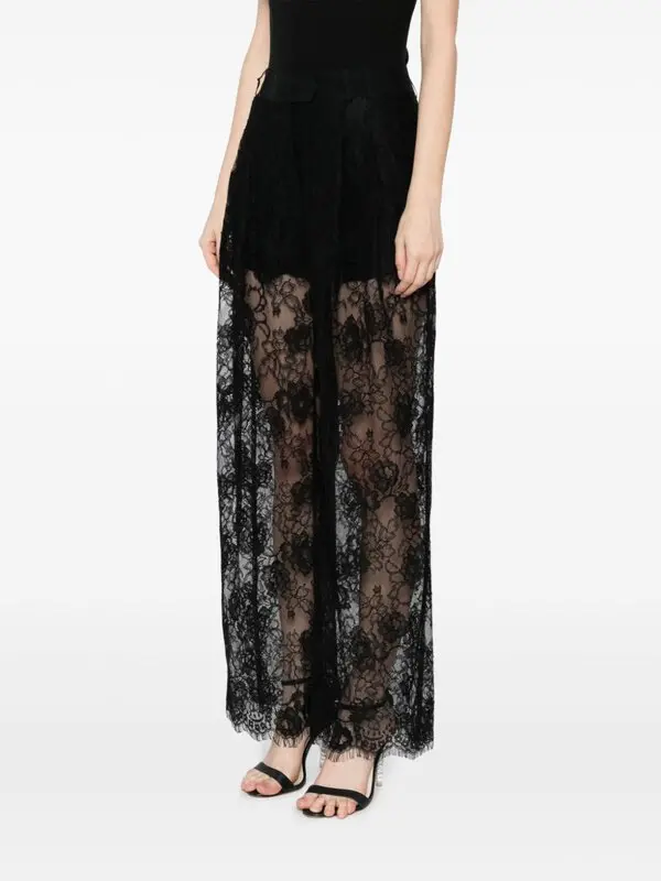 FLEUR DU MAL Wide-leg Lace Trousers