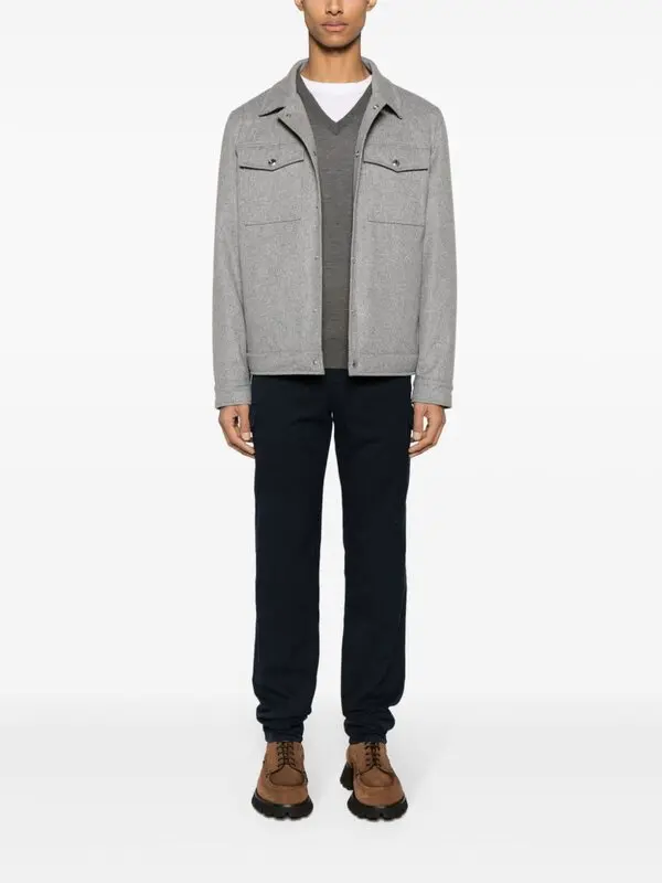 Brunello Cucinelli Cargo-pockets Cotton Trousers - Blue
