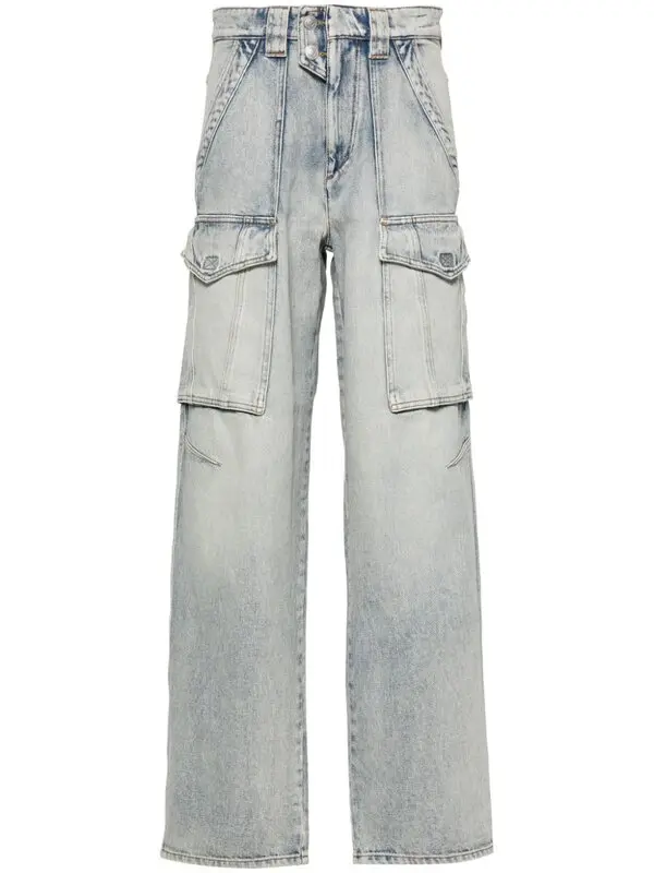 MARANT ETOILE Heilani Mid-rise Faded-effect Jeans