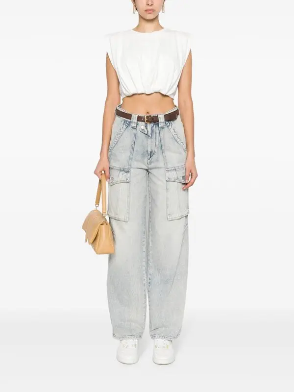 MARANT ETOILE Heilani Mid-rise Faded-effect Jeans
