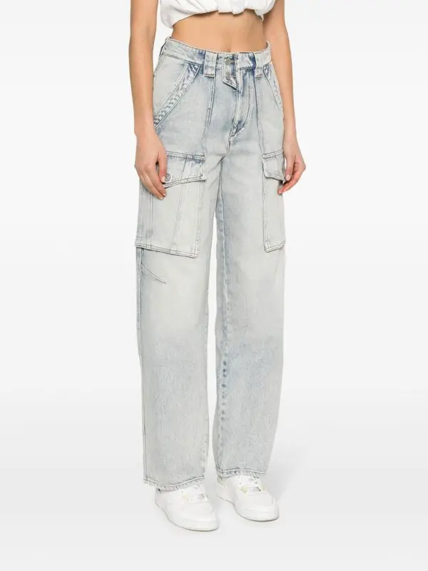 MARANT ETOILE Heilani Mid-rise Faded-effect Jeans