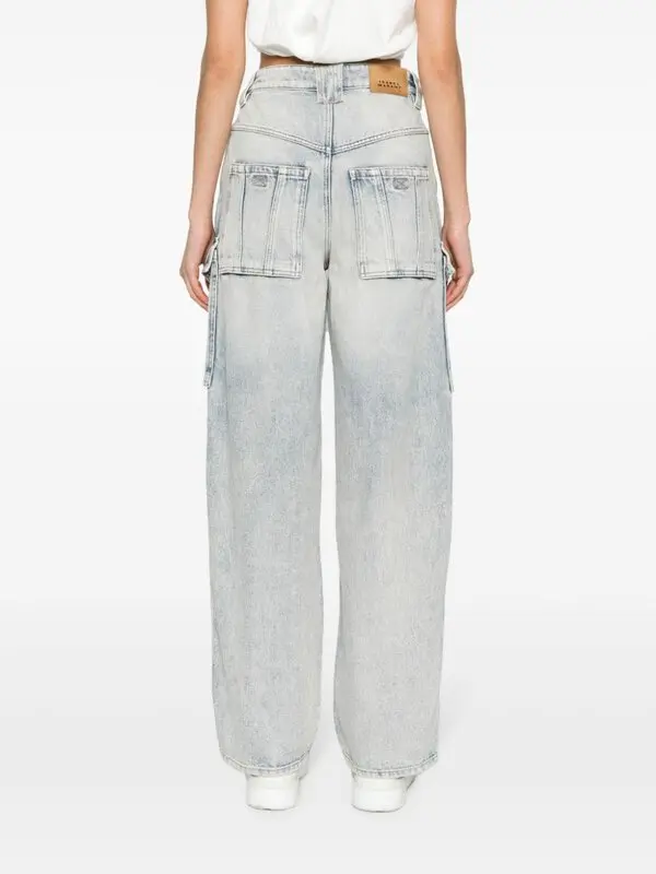MARANT ETOILE Heilani Mid-rise Faded-effect Jeans