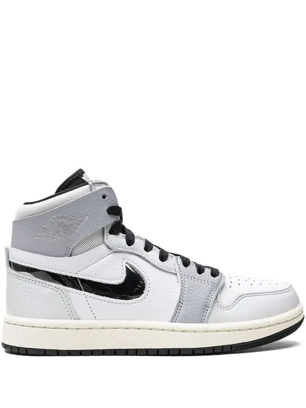 JORDAN Air 1 Zoom Cmft 2 Metallic Silver Sneakers - Grey