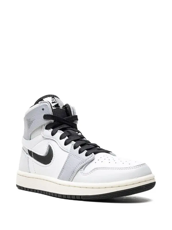 JORDAN Air 1 Zoom Cmft 2 Metallic Silver Sneakers - Grey