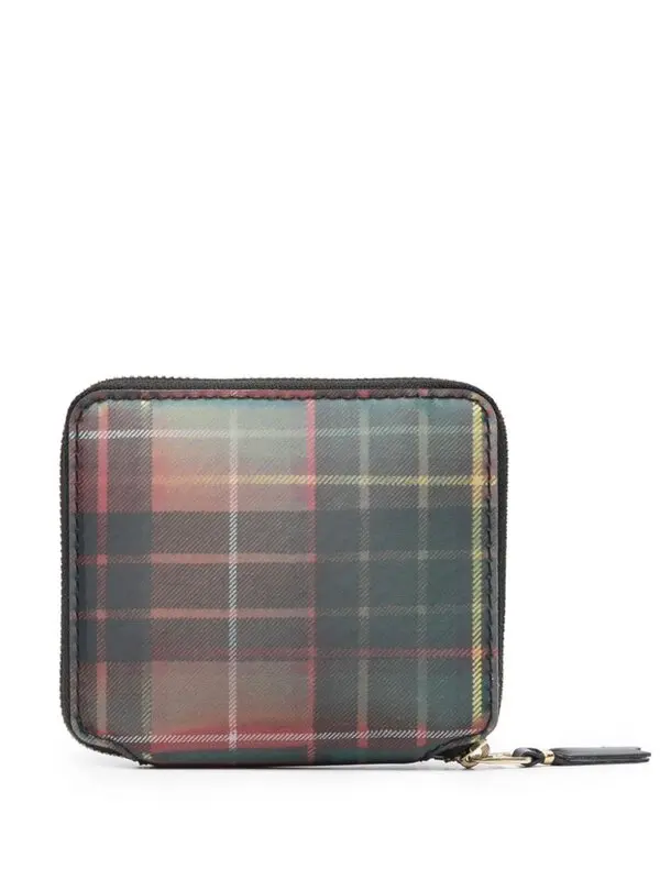 Comme Des Garçons Lenticular-effect Tartan Wallet