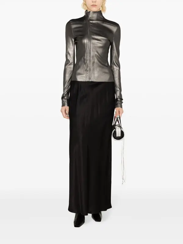 Rick Owens Gary Metallic-leather Jacket - Silver