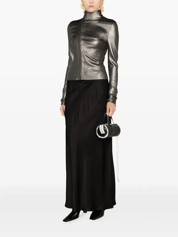 Rick Owens Gary Metallic-leather Jacket - Silver
