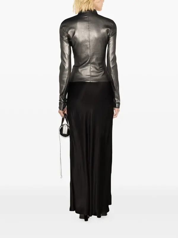 Rick Owens Gary Metallic-leather Jacket - Silver