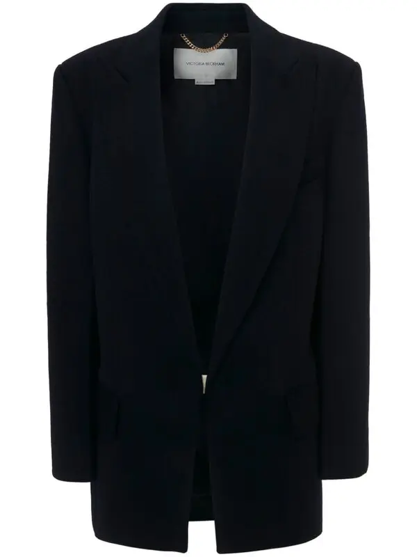 Victoria Beckham Peak-lapel Wool-cashmere Blazer - Blue