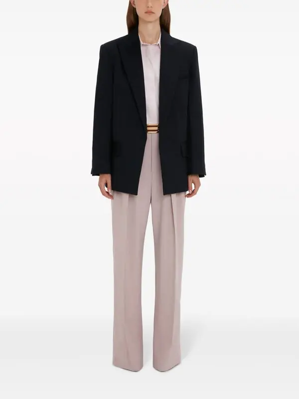 Victoria Beckham Peak-lapel Wool-cashmere Blazer - Blue