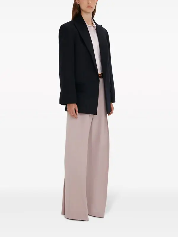 Victoria Beckham Peak-lapel Wool-cashmere Blazer - Blue