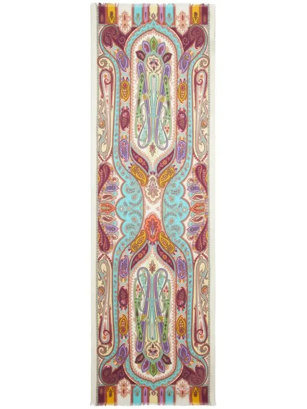 Etro Paisley-print Jacquard Scarf - Pink