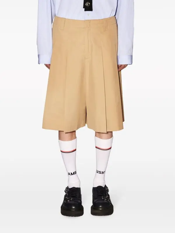 AMBUSH Pleated Cotton Shorts