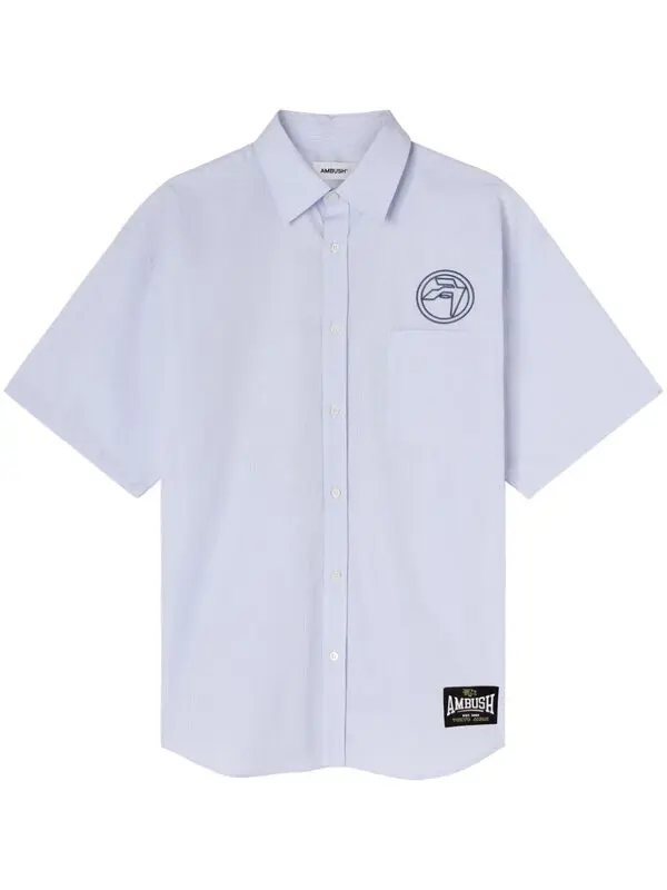 AMBUSH Short-sleeve Striped Cotton Shirt