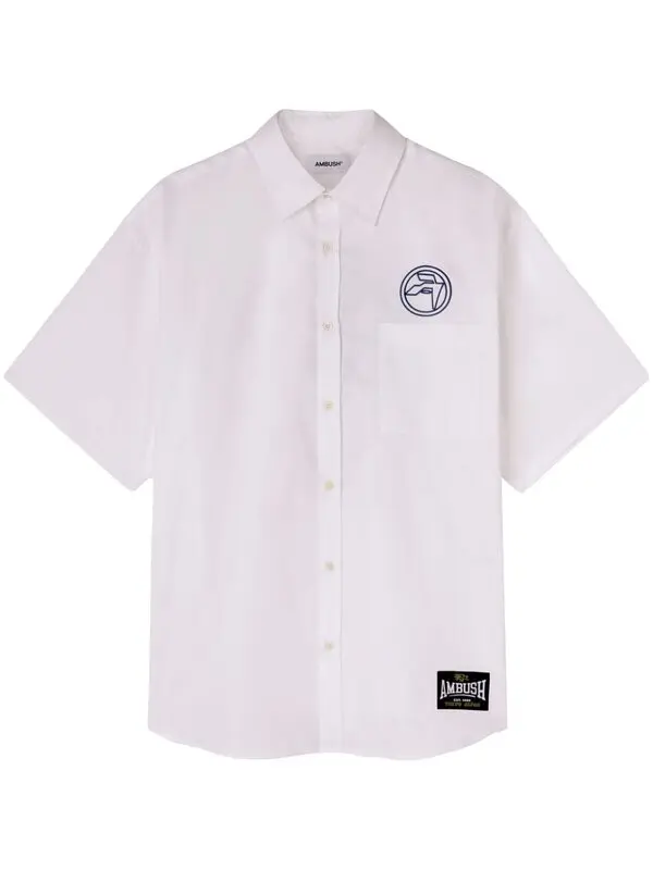 AMBUSH Logo-embroidered Cotton Shirt