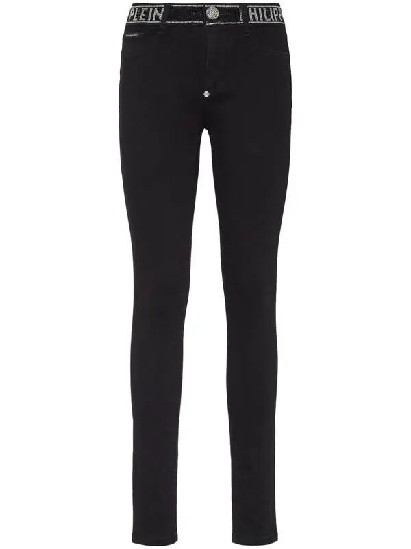 Philipp Plein Strass Stretch-denim Leggings