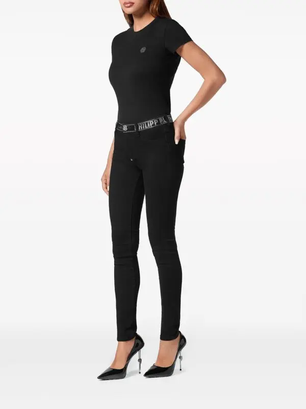 Philipp Plein Strass Stretch-denim Leggings