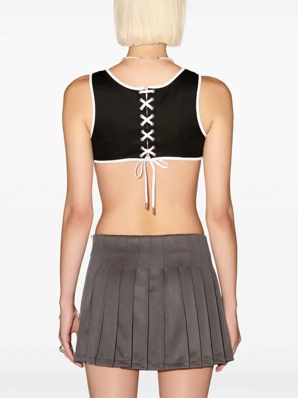 AMBUSH Lace-up Cropped Top