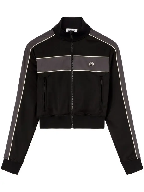 AMBUSH Zip-up Striped Sweatshirt - Black