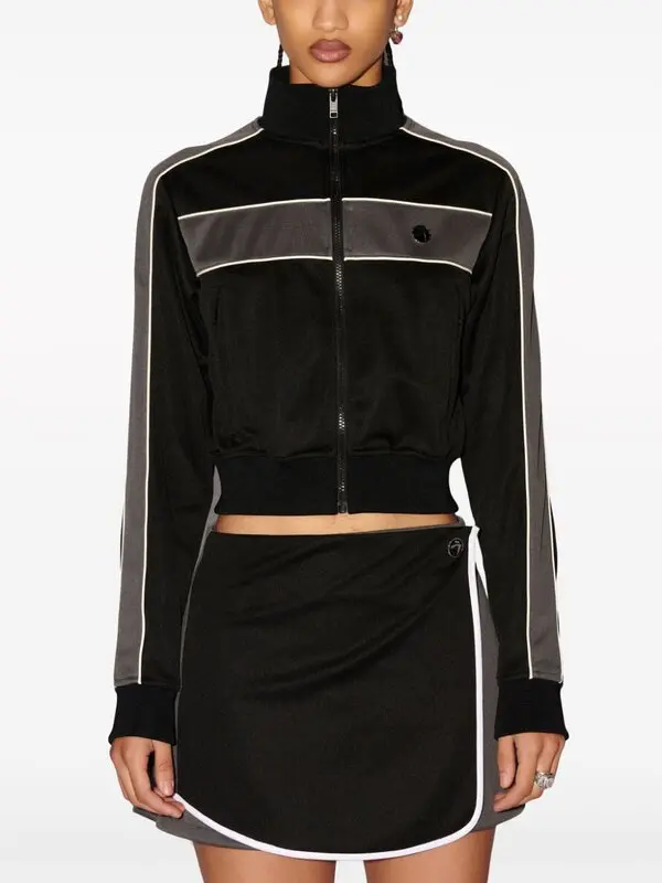 AMBUSH Zip-up Striped Sweatshirt - Black
