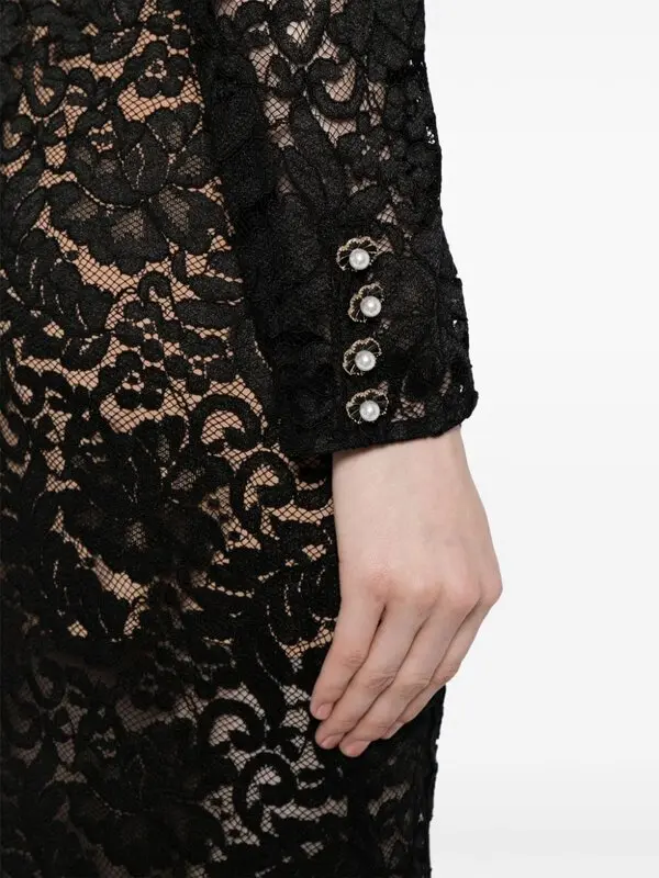 Self-Portrait Floral Lace Maxi Dress In Black - 23% Off | Editorialist